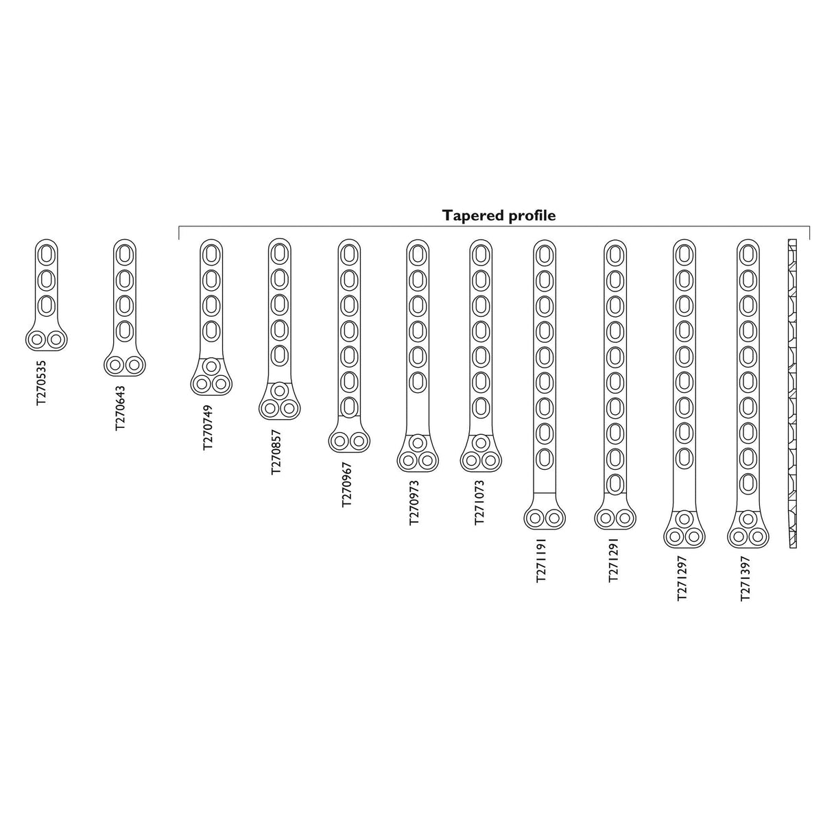 2.7mm T-Plates : Compression (UK Import) – Surgical Systems