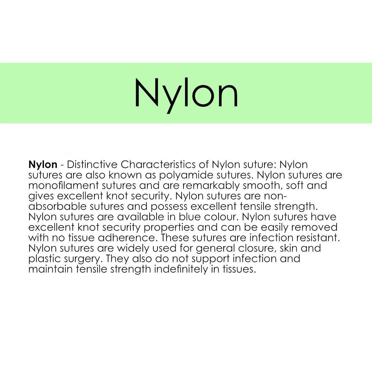 Nylon USP 2,suture, sutures,non absorbale suture,polyamide suture ...